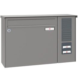 Renz Basic B Briefkastenanlage Aufputz mit Sprechsieb RAL7016