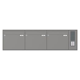 Renz Schattenfuge Unterputz Briefkastenanlage 3-fach mit Sprechsieb RAL7016