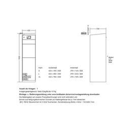 Renz eQubo Paketkasten mit 3 F&auml;chern schr&auml;g