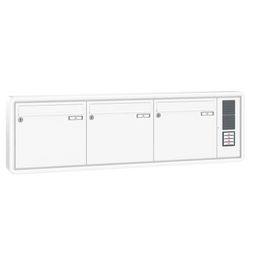 Renz RS2000 Aufputzbriefkastenanlage mit Sprechsieb 3-fach RAL9016