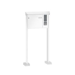 Renz Prisma freistehende Briefkastenanlage mit Sprechanlage RAL9016