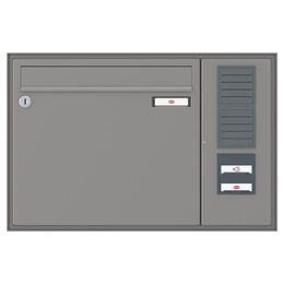 Renz Schattenfuge Unterputz Briefkastenanlage mit Sprechsieb rechts RAL7016