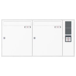 Renz Schattenfuge Unterputz Briefkastenanlage 2-fach mit Sprechsieb RAL9016