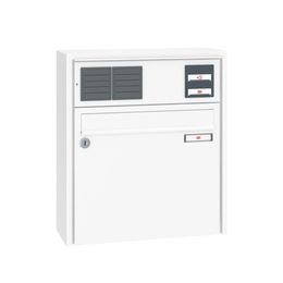 Renz Quadra Aufputzbriefkastenanlage mit Sprechsieb RAL9016