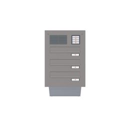 3er Renz Mauerdurchwurf Briefkastenanlage mit Sprechsieb (T: 26,5-41 cm) RAL9016