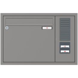 Renz Eckrahmen Unterputz Briefkastenanlage mit Sprechsieb rechts RAL9016