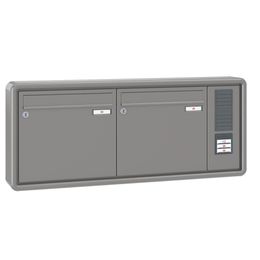 Renz RS2000 Aufputzbriefkastenanlage mit Sprechsieb 2-fach RAL7016