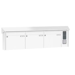 Renz Prisma Aufputzbriefkastenanlage mit Sprechsieb 3-fach RAL9016