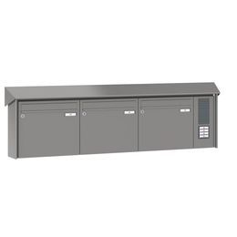 Renz Prisma Aufputzbriefkastenanlage mit Sprechsieb 3-fach RAL7016