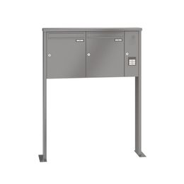 Renz Tetro freistehende Briefkastenanlage mit Sprechanlage 2-fach RAL9016