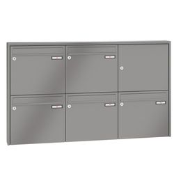 Renz Quadra Aufputzbriefkastenanlage 5-fach RAL7016