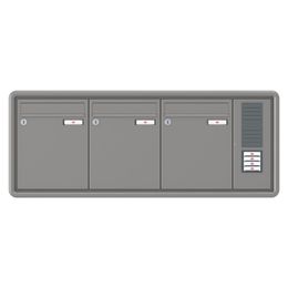 Renz RS3000 Unterputz Briefkastenanlage 3-fach mit Sprechsieb RAL9016