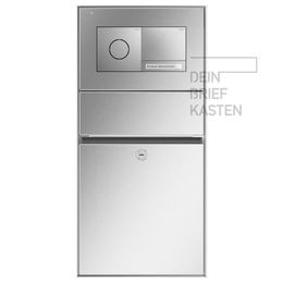 Renz Plan Unterputz Briefkasten 2x Gira 106 in V4A Edelstahl Sprachmodul, Klingelmodul beleuchtet