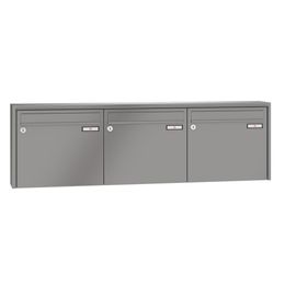 Renz Quadra Aufputzbriefkastenanlage 3-fach RAL9016