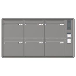Renz RS3000 Unterputz Briefkastenanlage 6-fach mit Sprechsieb RAL9007