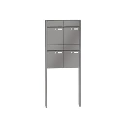 Renz Plan freistehende Briefkastenanlage 4-fach RAL9016