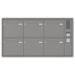 Renz RS3000 Unterputz Briefkastenanlage 6-fach mit Sprechsieb RAL9007