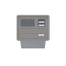 Renz Mauerdurchwurf Briefkasten mit Sprechsieb T: 26,5 - 41 cm mit Alu-Profilrahmen RAL7016
