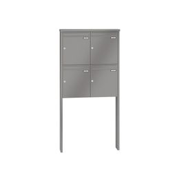 Renz Tetro freistehende Briefkastenanlage 4-fach RAL9007