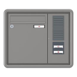 Renz RS3000 Unterputz Briefkastenanlage mit Sprechsieb rechts RAL9007