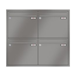 Renz Eckrahmen Unterputz Briefkastenanlage 4-fach RAL9007