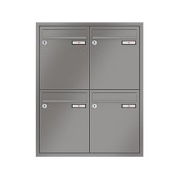 Renz Eckrahmen Unterputz Briefkastenanlage 4-fach RAL9016