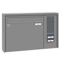 Renz Quadra Aufputzbriefkastenanlage mit Sprechsieb RAL9007