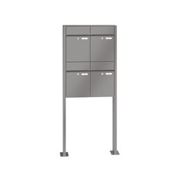 Renz Plan freistehende Briefkastenanlage 4-fach RAL9007