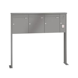 Renz Tetro freistehende Briefkastenanlage mit Sprechanlage 3-fach RAL7016