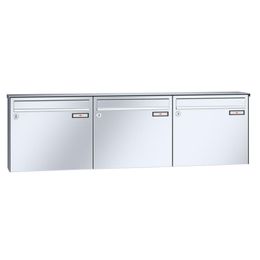 Renz Basic B Briefkastenanlage Aufputz in V4A Edelstahl 3-fach