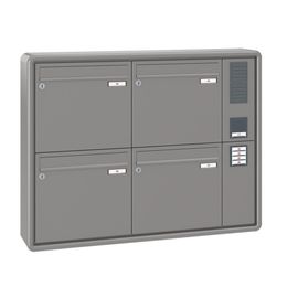Renz RS2000 Aufputzbriefkastenanlage mit Sprechsieb 4-fach