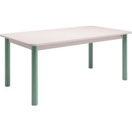 Esstisch Tom Tailor HOME "COLOR TABLE", beige (light taupe 07, sage 03, light taupe 07), B:180cm H:76cm T:100cm, Tische, Esstisch, Esstisch, 4-Fu&szlig;, 3 Gr&ouml;&szlig;en, 3 Dekorfarben, 4 Fu&szlig;farben, ABS-Kante