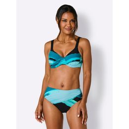 B&uuml;gel-Bikini feel good, Damen, Gr. 44, Cup C, bunt (schwarz, t&uuml;rkis), Elasthan, Polyamid, Bikini-Sets B&uuml;gel-Bikini