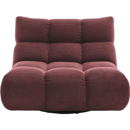 1,5-Sitzer Home Affaire "Cozy Bubble, 360 drehbarer Sessel, Breite 107cm", burgunder, B:112cm H:85cm T:108cm, 95% Polyester, 5% Nylon, Sofas, 1 5-Sitzer, mit eleganter Steppung, Rundumbezug & weicher Polsterung