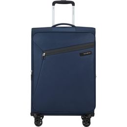 Weichgep&auml;ck-Trolley Samsonite "LITEBEAM, verschiedene Gr&ouml;&szlig;en und Farben", Damen, Gr. B/H/T: 43cm x 66cm x 26cm 67 l, blau (midnight blau), Polyester, Koffer Weichgep&auml;ck-Trolley, Reisekoffer Aufgabegep&auml;ck Trolley Volumenerweiterung bei M/L