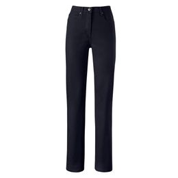 5-Pocket-Jeans Casual Looks, Damen, Gr. 24, Kurzgr&ouml;&szlig;en, schwarz (schwarz, denim), 78% Baumwolle, 20% Polyester, 2% Elasthan, unifarben, lang, Jeans 5-Pocket-Jeans