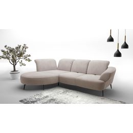 Sit & More Ecksofa SIT & MORE "Dance, L-Form, inkl. Sitztiefenverstellung", grau (elefant), B:313cm H:91cm T:208cm, 100%Polyester, Sofas, Ecksofa, inkl. Click&Seat, optional mit Kopfteilverstellung