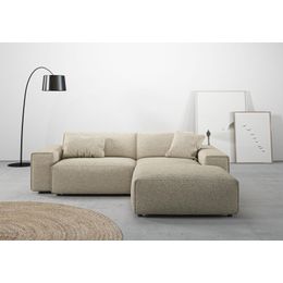 Ecksofa Home Affaire "Glimminge L-Form auch in Breitcord, Feincord + Easy care-Bezug", beige (sand), B:234cm H:71cm T:191cm, 96% Polyester, 4% Polyacryl, Sofas, Ecksofa, Breite 234, Zierkissen