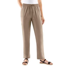 Webhose Classic Basics, Damen, Gr. 52, Normalgr&ouml;&szlig;en, grau (taupe), 52% Polyester, 48% Viskose, unifarben, lang, Hosen Webhose