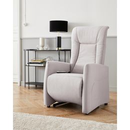 Sit & More TV-Sessel SIT & MORE "Melissa", silber, B:71cm, 98% Polyester 2% Polyamid, Sessel, TV-Sessel, wahlweise elektrisch oder manuell verstellbar, optional Aufstehhilfe