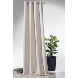 Weckbrodt-Gardinen Vorhang WECKBRODT "Lucca", beige (natur), B:135cm H:245cm, Jacquard, Polyester, Gardinen, Vorhang, Jacquard, blickdicht, Thermo, Verdunkelung, abdunkelnd, Gardine, Store