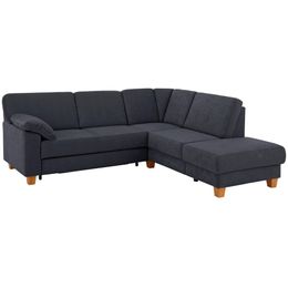 Ecksofa Home Affaire "Belfort L-Form", grau (anthrazit), B:243cm H:88cm T:91cm, Struktur fein ( 100% Polyester);Luxus-Microfaser ALTARA NUBUCK (100% Polyester);Luxus-Microfaser Vintageoptik(100% Polyester), Sofas, Ecksofa, mit Federkern, wahlweise mit Bettfunktion und Stauraum