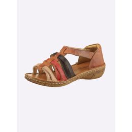 Sandale Casual Looks, Damen, Gr. 41, cognac, bunt, Glattleder, Schuhe Sandale