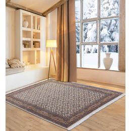 Orientteppich OTTO HOME "BH Oriantal", braun (cream braun), B:40cm H:12mm L:60cm, Schurwolle, Teppiche, Orientteppich, reine Wolle, handgekn&uuml;pft, orientalisches Design, mit Fransen