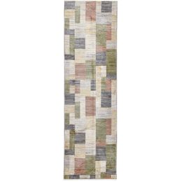 Teppich Gino Falcone "Corduletta GF-133", bunt (multicolor), B:80cm H:10mm L:280cm, Polypropylen, Teppiche, Teppich, Kurzflor, meliert, moderne Cord Struktur, mit Fransen