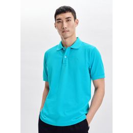 Poloshirt Seidensticker, Herren, Gr. M, blau (mint), 100% Baumwolle, unifarben, regular fit, Shirts Poloshirt, Polo Uni