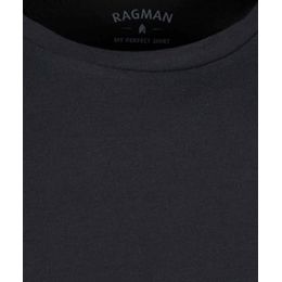 T-Shirt Ragman, Herren, Gr. L, schwarz, Jersey, 96% Baumwolle 4% Elasthan, regular fit, Rundhals, Shirts T-Shirt