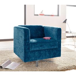Sessel Home Affaire "Bob Drehsessel, Clubsessel und Cocktailsessel - alles passt", blau (ocean), B:72cm H:71cm T:75cm, Feinstruktur weich (92% Polyester, 8% Nylon);Struktur fein ( 100% Polyester);Struktur (30% Polyester, 70% Polyacryl);Struktur grob (40% Polyester, 60% Polyacryl), Sessel, Sessel, drehbar mit Sternfu&szlig;