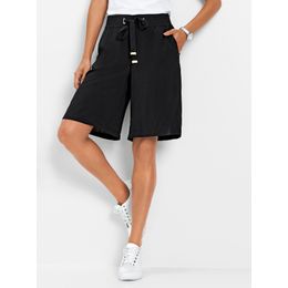 Bermudas Inspirationen, Damen, Gr. 52, Normalgr&ouml;&szlig;en, schwarz, 100% Viskose, unifarben, Hosen Bermudas