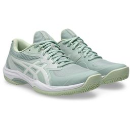Tennisschuh asics "GAME FF CLAY", Damen, Gr. 43,5, wei&szlig; (lichen rock, wei&szlig;), Synthetik, Schuhe Tennisschuh, Sandplatzschuhe f&uuml;r Aschepl&auml;tze
